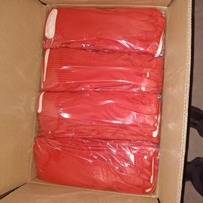 China 100g Pair Extra Long Cleaning Gloves Latex Featuring Extra Long Cuffs 380mm Length Protective Gloves for Laboratory and Industrial for sale