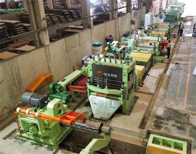 China Rotary Shear Fly Cut To Length Line With Edge Trimming Stainless Steel 0.3 - 3 X 1650 for sale