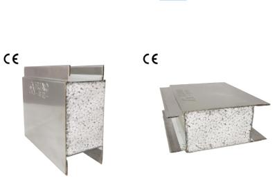 China Stainless Steel Rock Wool MGO PU Cleanroom Sandwich Panel Sound Insulation for sale