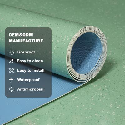 China Huaao Wholesale Floor Sticker Waterproof Pisos Pvc Tile Linoleum Flooring Roll 2.0mm Factory direct sales Convenient maintenance pvc roll flooring plastic flooring for sale