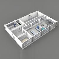 China Huuao Customized Solution Class 8 Prefabricated 50mm Sandwich Panel Modular Cleanroom GMP Workshop for Cosmetics or Food Factory for sale