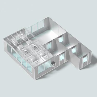 China Huuao Customized Solution Class 8 Prefabricated 50mm Sandwich Panel Modular Cleanroom GMP Workshop for Cosmetics or Food Factory for sale