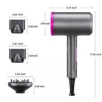 China 2.5m Cable Professional Ionic Salon Negative ion Hair Blow Dryer Electric Hair Dryer for sale