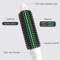 China White Negative Ions PTC Heating 230C Hair Curling Comb For Men for sale