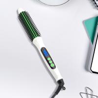 China White FCC Certified 65W Ceramic Hot Hair Comb Straightener 3 In 1 for sale