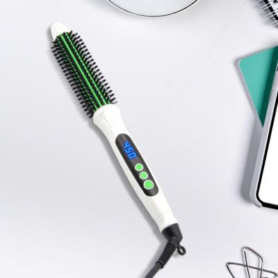 China White FCC Certified 65W Ceramic Hot Hair Comb Straightener 3 In 1 for sale