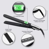 China LCD Digital 2.2m Rotating Line Ceramic Plate Hair Straightener For Salon for sale