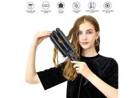 China Black Titanium Ceramic 25mm Barrel Curling Wand , Travel Professional Curling Iron for sale