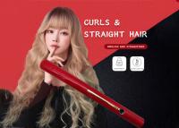 China USB Rechargeable Cordless Ceramic Hair Straightener Curler For Travel for sale