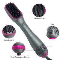 China Quick Drying Multifunctional 45W Straightening Brush For Black Hair for sale