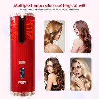 China Rechargeable Cordless Automatic Hair Curler Anti Tangle With LCD Display for sale