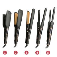 China 2 in 1 Hair Straightening With Ceramic LCD Adjustable Temperature Flat Iron for sale