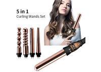 China FCC Tourmaline Dual Voltage Hair Curling Wands Wave Professional 5 In 1 for sale