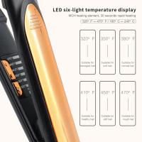 China Black 10MM ROHS Hair Salon Pro Ceramic Iron Hair Straightener Fast Heating Flat Iron for sale