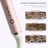 China OEM / ODM PTC Heater Ceramic Automatic Hair Curler LED Auto Rotating Curling Wand for sale