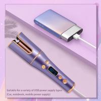 China Rechargeable USB Hair Curler FCC Approve Electric Wireless Curling Tongs Without Hair Stuck for sale