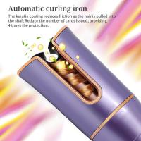 China Auto Shut Off PTC USB Hair Curler Anti Scald Cordless Automatic Curling Iron for sale