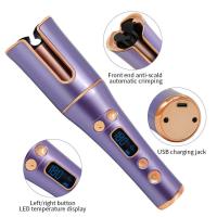 China Auto Shut Off PTC USB Hair Curler Anti Scald Cordless Automatic Curling Iron for sale