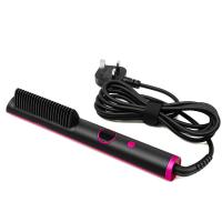 China Negative Ions Electric Hair Brush Anti Scald Hair Straightener Brush for sale