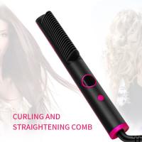 China Negative Ions Electric Hair Brush Anti Scald Hair Straightener Brush for sale