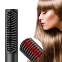China Negative Ions Electric Hair Brush Anti Scald Hair Straightener Brush for sale