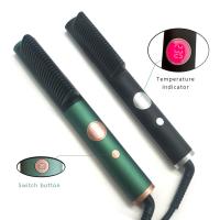 China OEM / ODM Customized Electric Hair Brush Portable Ceramic Hair Straightening Brush for sale