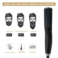China ROHS PTC Electric Hair Brush For Men 3 In 1 Ceramic Hair Straightener Brush for sale