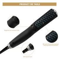 China Premium Beard Electric Hair Brush OEM / ODM Portable Heated Straightener Brush for sale
