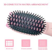 China 2600mAh Cordless Child Electric Hair Brush USB Chargeable Cute Hair Straightener Brush DC 5V 2A for sale