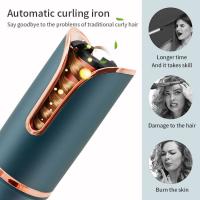 China LCD Display Automatic Hair Curler FCC PTC Heating Ceramic Curling Iron for sale