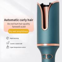 China LCD Display Automatic Hair Curler FCC PTC Heating Ceramic Curling Iron for sale