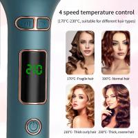 China LCD Display Automatic Hair Curler FCC PTC Heating Ceramic Curling Iron for sale