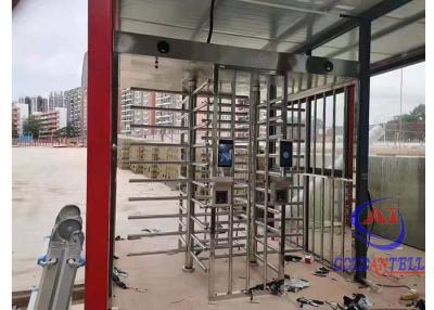 China Nfc Gate Full Height Turnstile Temperature Recognition Mechanism SS Double Passage For Stadium Validator for sale