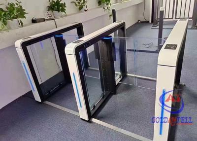 China Custom Color White Access Control Turnstiles Quick Pass Swing Barrier Speed Gate for sale