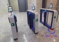 China Electronic Swing Barrier Access Control Turnstiles With Security Thermal Scanner Counter System for sale