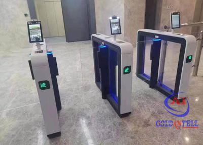 China Electronic Swing Barrier Access Control Turnstiles With Security Thermal Scanner Counter System for sale