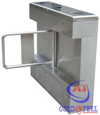 China Auto Reposition Safety Rfid Swing Turnstile Flexiable IR Detector DC 24V Brush Motor for sale