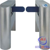 China Customized Size Half Height Rustproof Swing Gate Barrier With Card Reader for sale