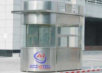China Custom Size Or Material Sentry Box Shed With Ticket Windows , Working Desk , Electricity , Light for sale