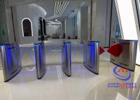 China Office Access Control Turnstiles 60cm Passage Width Flap Barrier Turnstile for sale