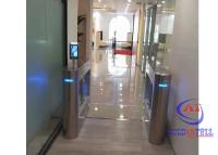 China High Speed Servo Slim Swing Barrier Gate Gym Full Height Face Recognition System for sale