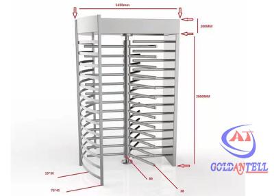 China 100V 240V Pedestrian High Security Revolving Door Access System Gate Full Height for sale