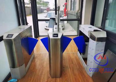 China Automatic Body Detection Turnstile Flap Barrier 304 SS Face Recognition RFID Reader for sale