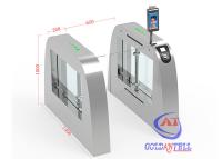 China Fast Speed Servo Motor Swing Turnstile Gate With Face Recognition Camera 8 Inch Screen for sale