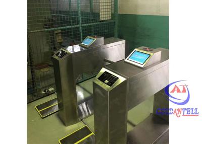 China Automatic Pedestrian ESD Gate LCD Single Passage 3 Arm Turnstile For Lobby Entrance for sale