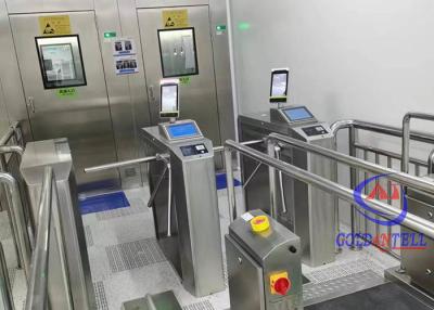 China QR Code Fingerprint Facial Recognition Turnstile ESD Security With Thermal Camera for sale