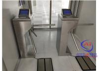 China Rotary Waist High Turnstile Drop Arm Turnstile ESD Tripod SUS 304 Stainless Steel for sale