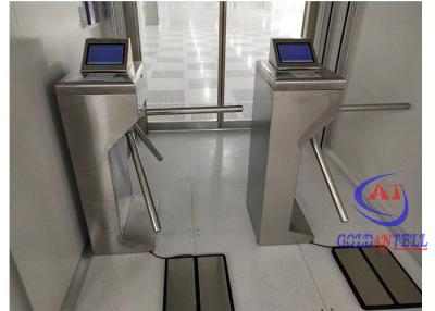 China Rotary Waist High Turnstile Drop Arm Turnstile ESD Tripod SUS 304 Stainless Steel for sale
