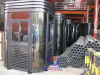 China Tempered Glass Police sentry shed With Ticket Windows , Working Desk , Electricity , Light for sale