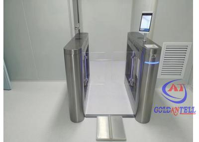 China Anti Jump Facial Recognition Turnstile Gym High Speed Glass Swing Barrier Gate for sale